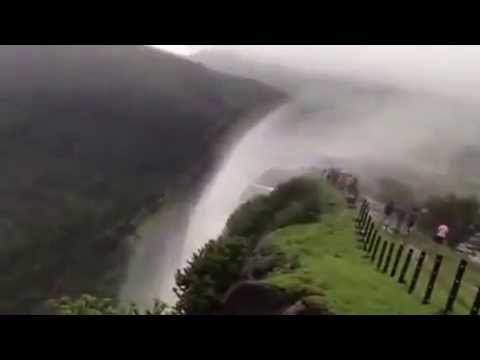 reverse waterfall in india - YouTube