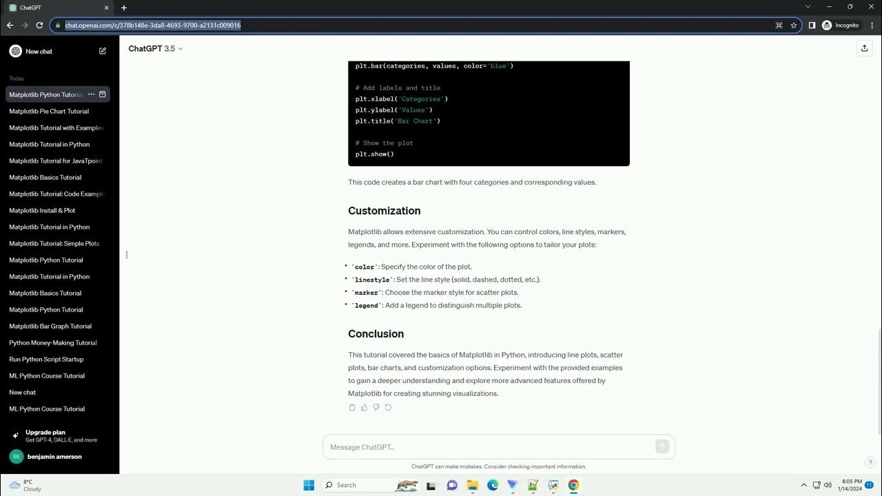 Matplotlib In Python Program Youtube