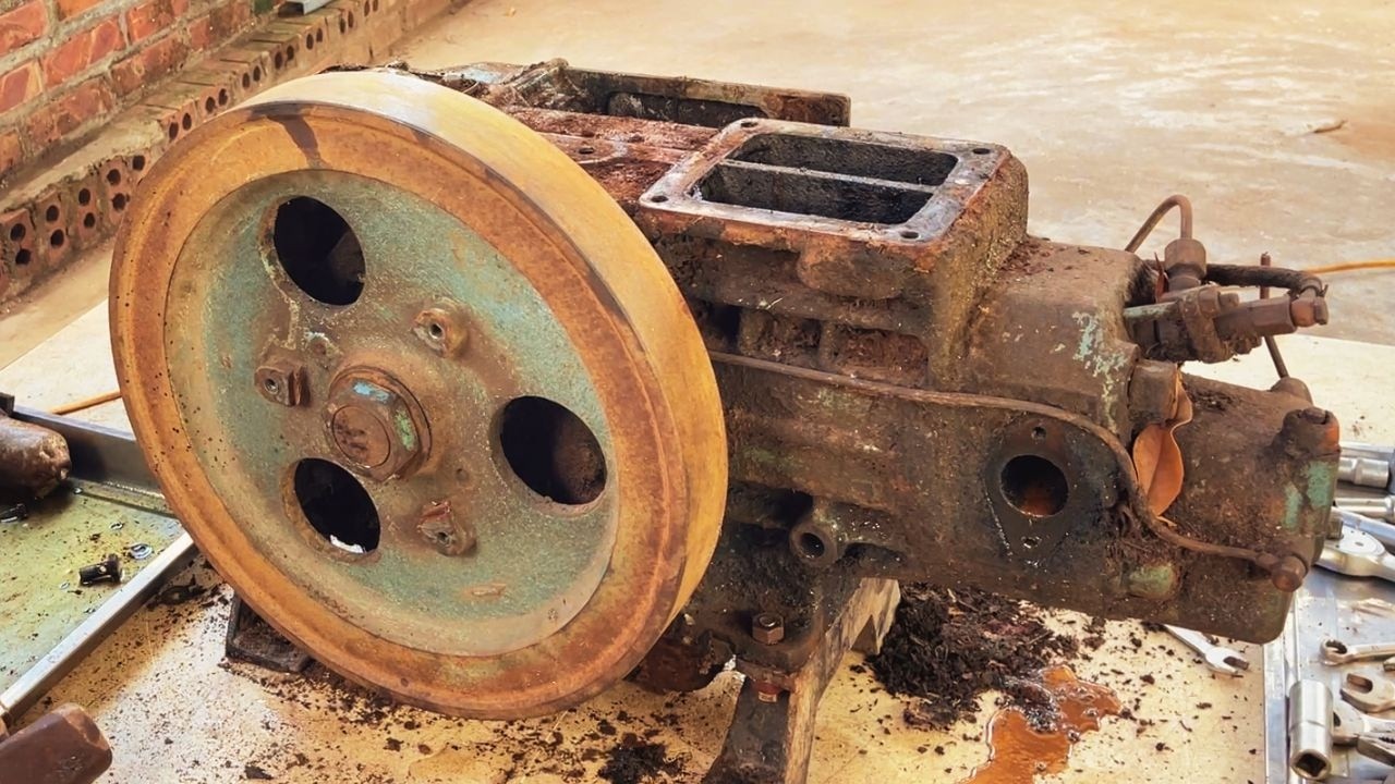 Can This Old Rusty D15 Diesel Engine Run Again? Full Restoration - YouTube