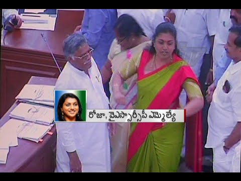 YSRCP MLA Roja Response TDP and YSRCP Fight in AP Assembly - YouTube