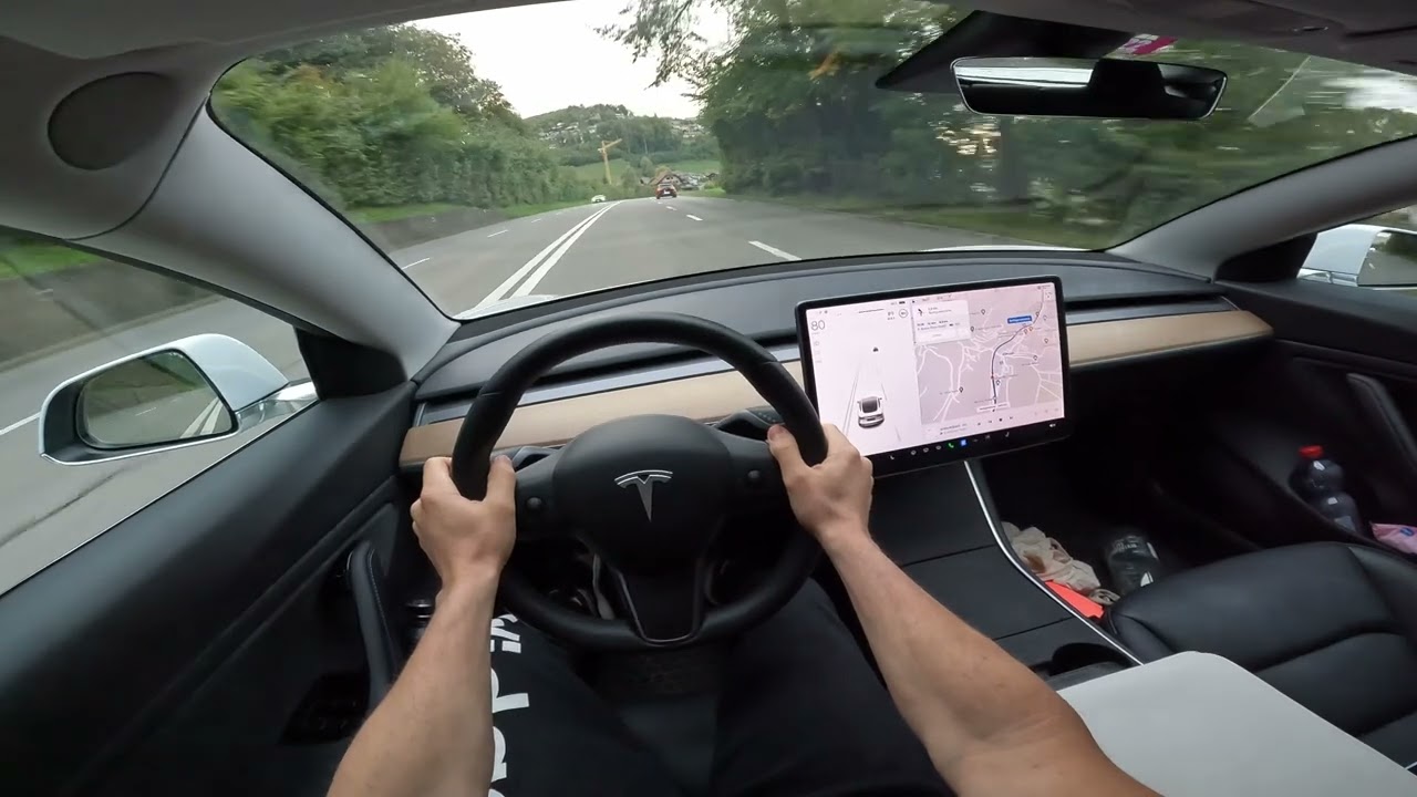 Tesla Model 3 LR Test Drive POV | Ambience Binaural Sound - YouTube