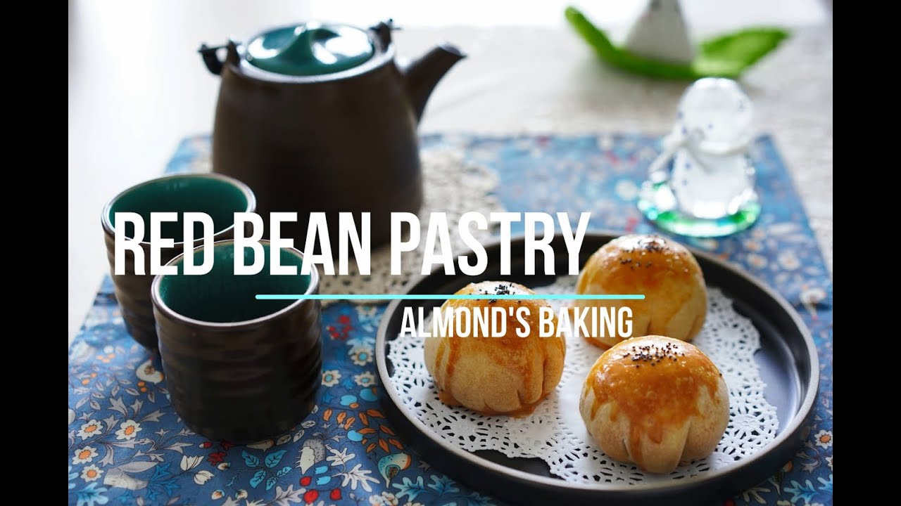 Red bean pastry - YouTube
