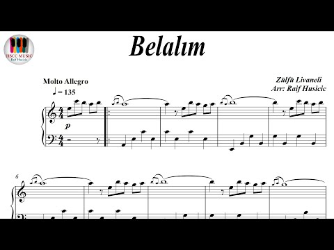 Belalım - Sezen Aksu, Mahsun Kırmızıgül, Piyano notaları, piyano eğitimi, piyano dersi