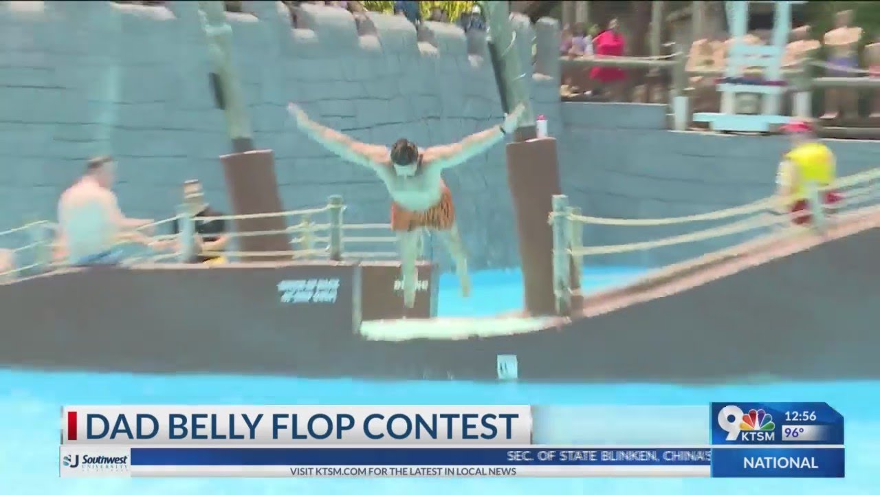 Dad Belly Flop Contest - YouTube