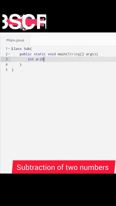 Subtraction of two numbers in java #java #javaprojects #shorts #motivation - YouTube
