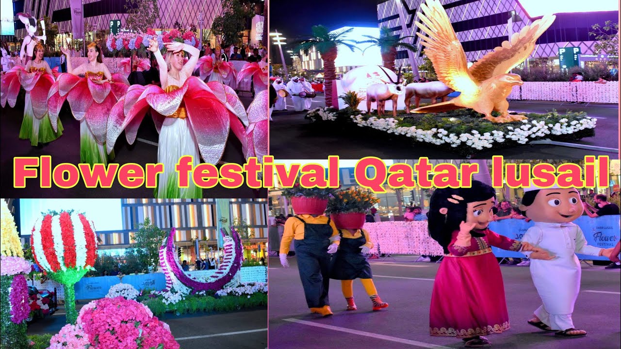 Flower festival Qatar 2023 lusail - YouTube