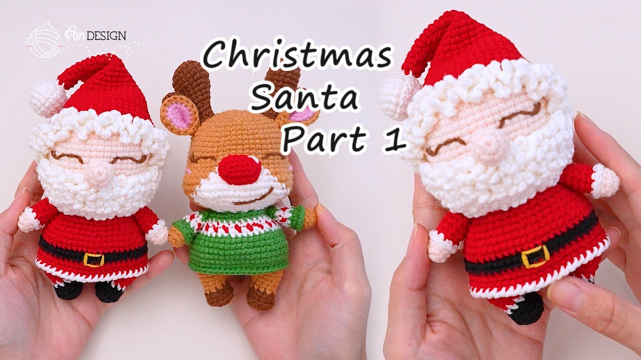 Merry Christmas! How to Crochet Santa Claus – Holiday Crochet Tutorial ...