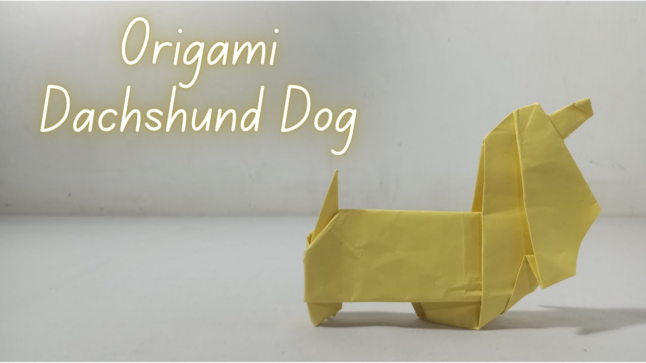 How To Make Easy Origami Dachshund Dog - YouTube