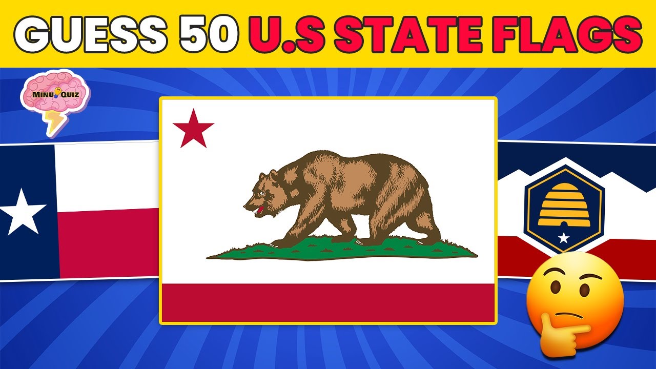 Can You Guess All 50 U.S. State Flags? - YouTube