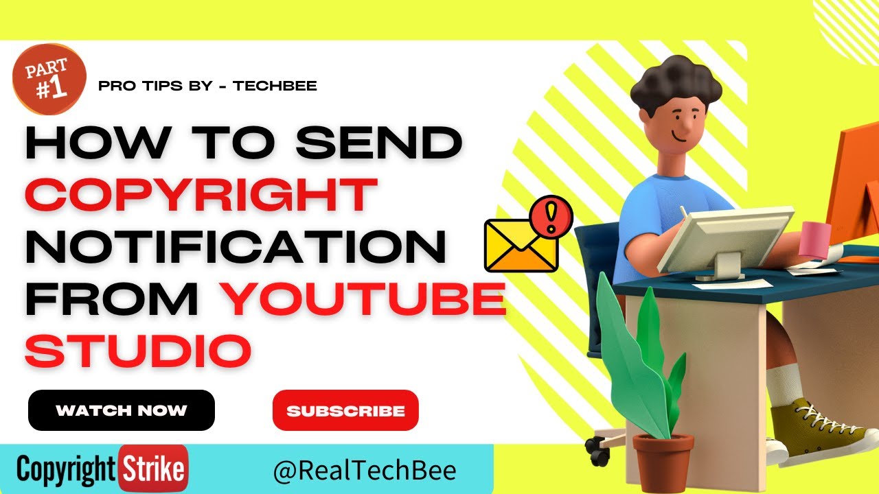 How to send copyright notification from youtube studio | @RealTechBee 👍 ...