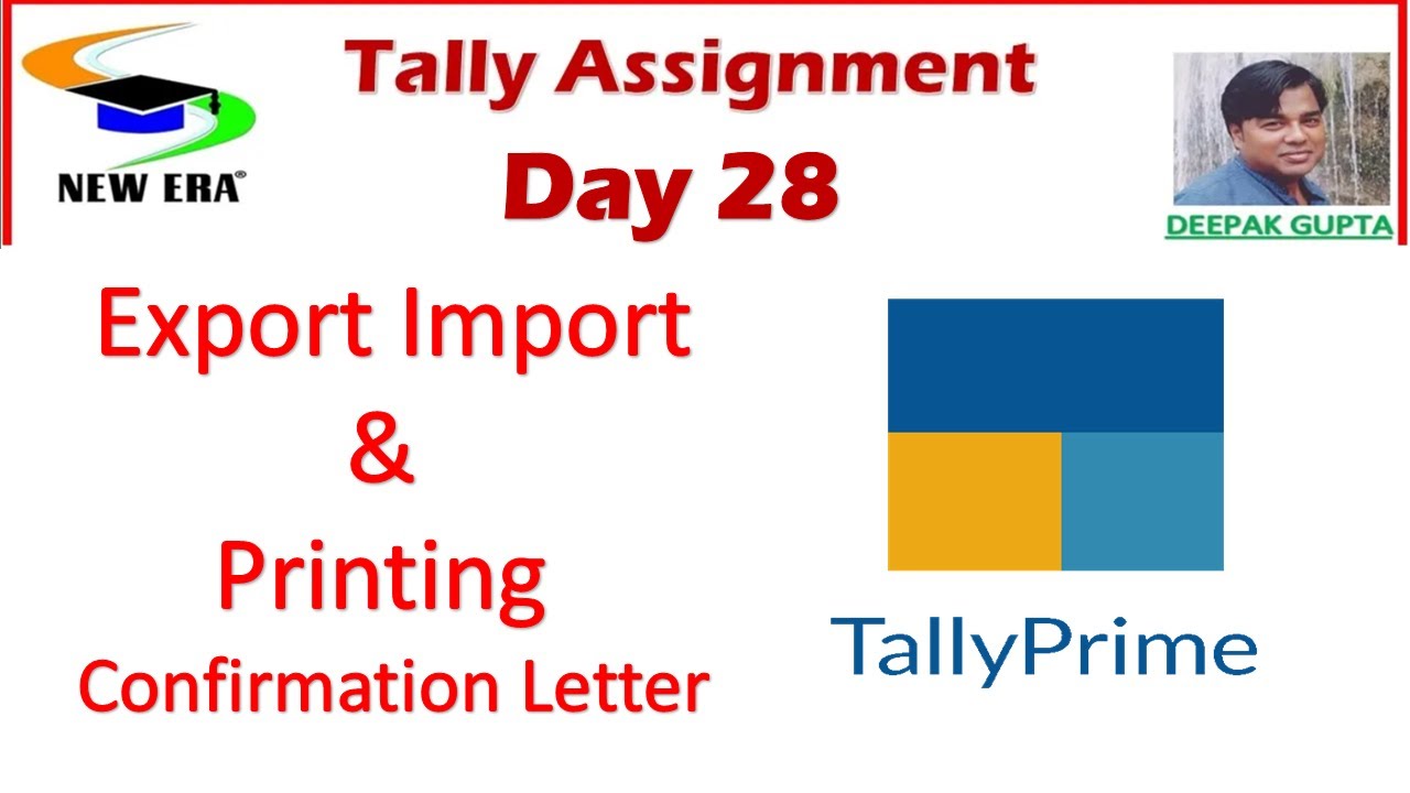 Tally Prime Assignment Day 28 By Deepak Gupta - YouTube