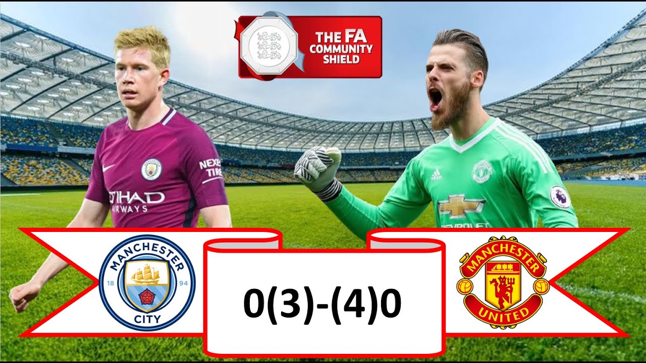 FA Community shield final Manchester City vs Manchester United FIFA 18 ...