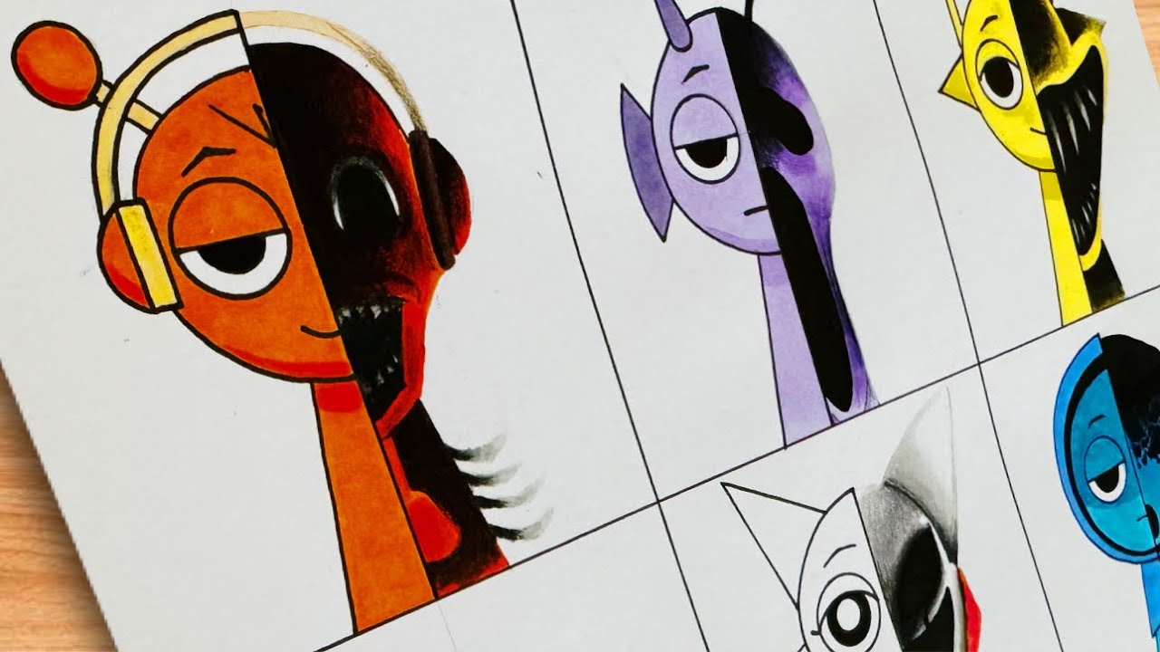 Drawing INCREDIBOX SPRUNKI ORIGINAL vs INFECTED - YouTube