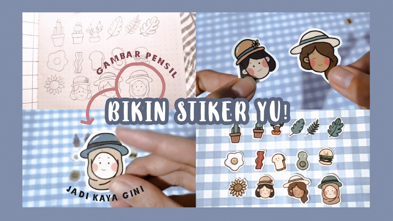 How I Make Sticker | Cara bikin stiker anti air dari gambar pensil ke ...