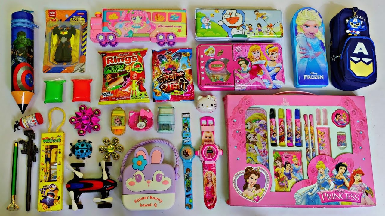 Latest collection of Toys😍Stationery Kit, Spinner, Geometry box, Watch ...