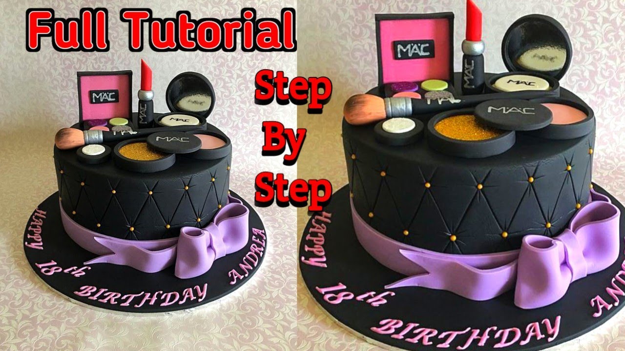 Makeup Kit Cake Design | Born To Shop Cake | Seller FactG - YouTube