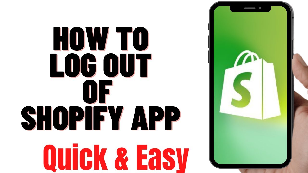 HOW TO LOG OUT OF SHOPIFY APP - YouTube