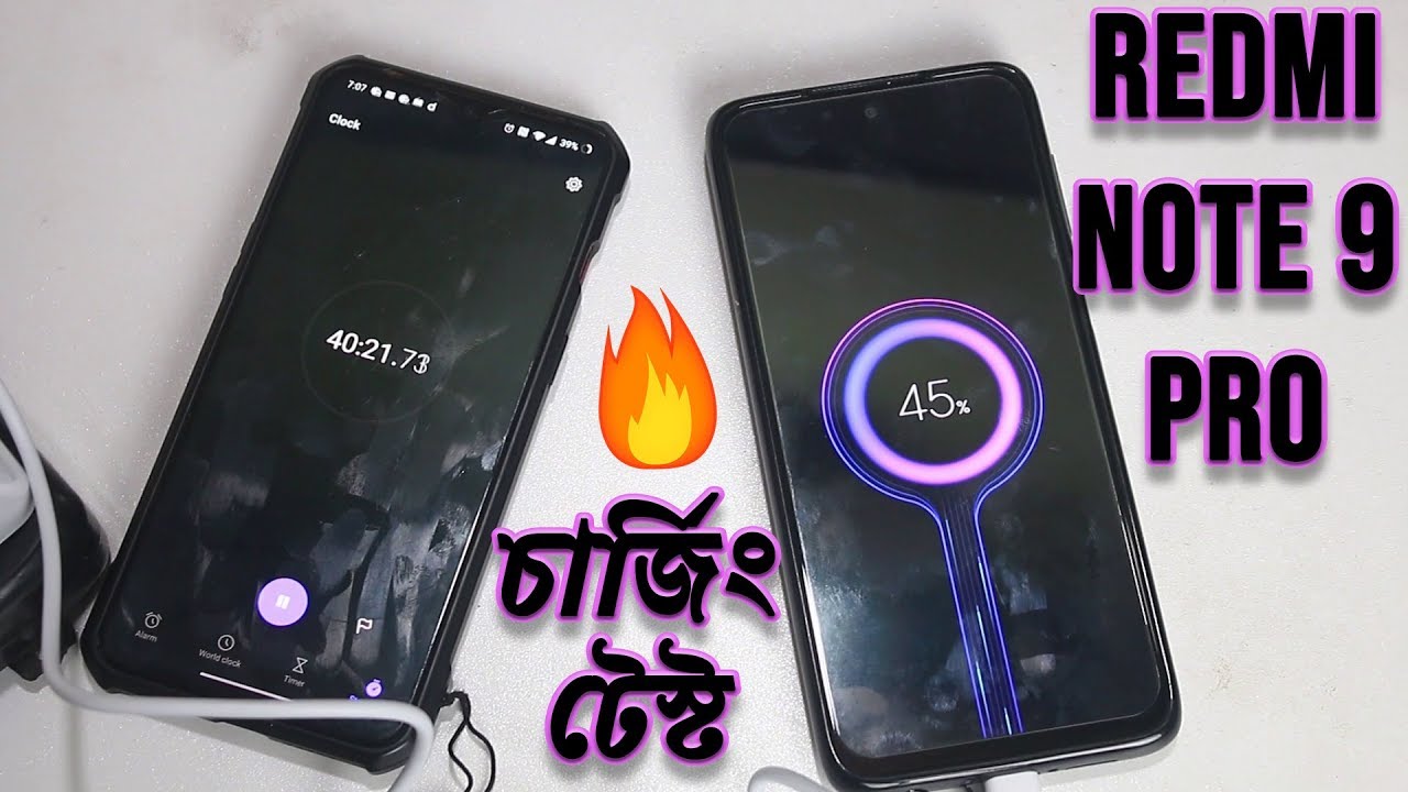 Redmi Note 9 Pro Charging Test with 18w Fast Charger (Bangla) - YouTube