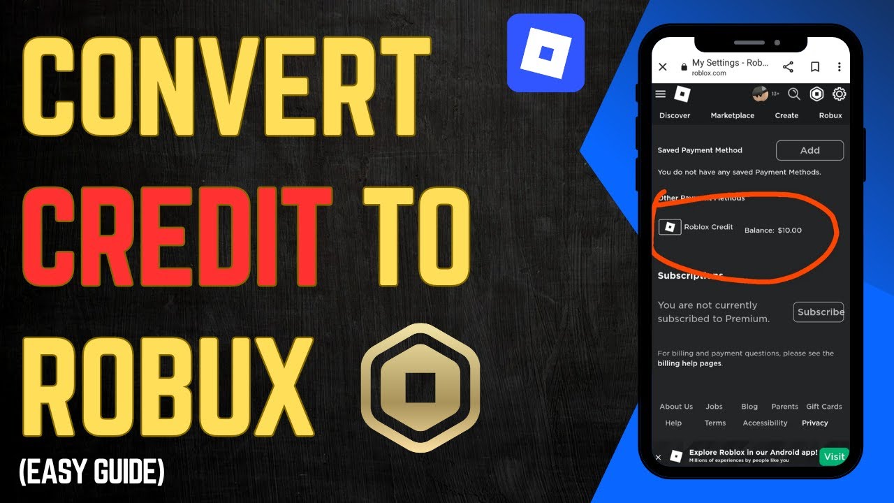 How To Convert Roblox Credit To Robux - YouTube