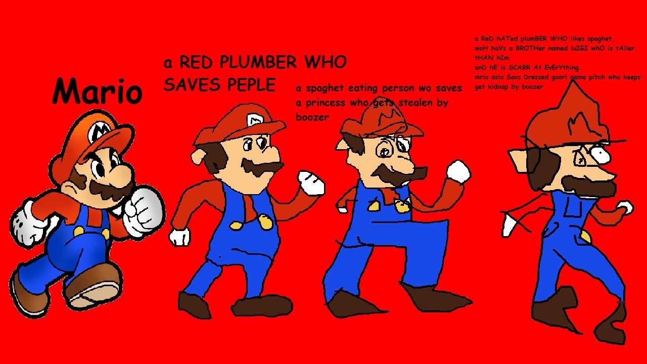 Mario gets drawn in 5 minutes, then 1 minute, and 10 seconds, then 5 ...