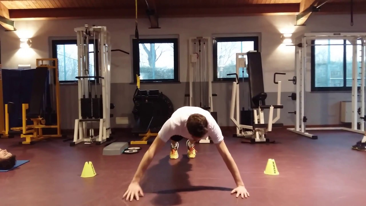 Lateral jumps + push ups - YouTube
