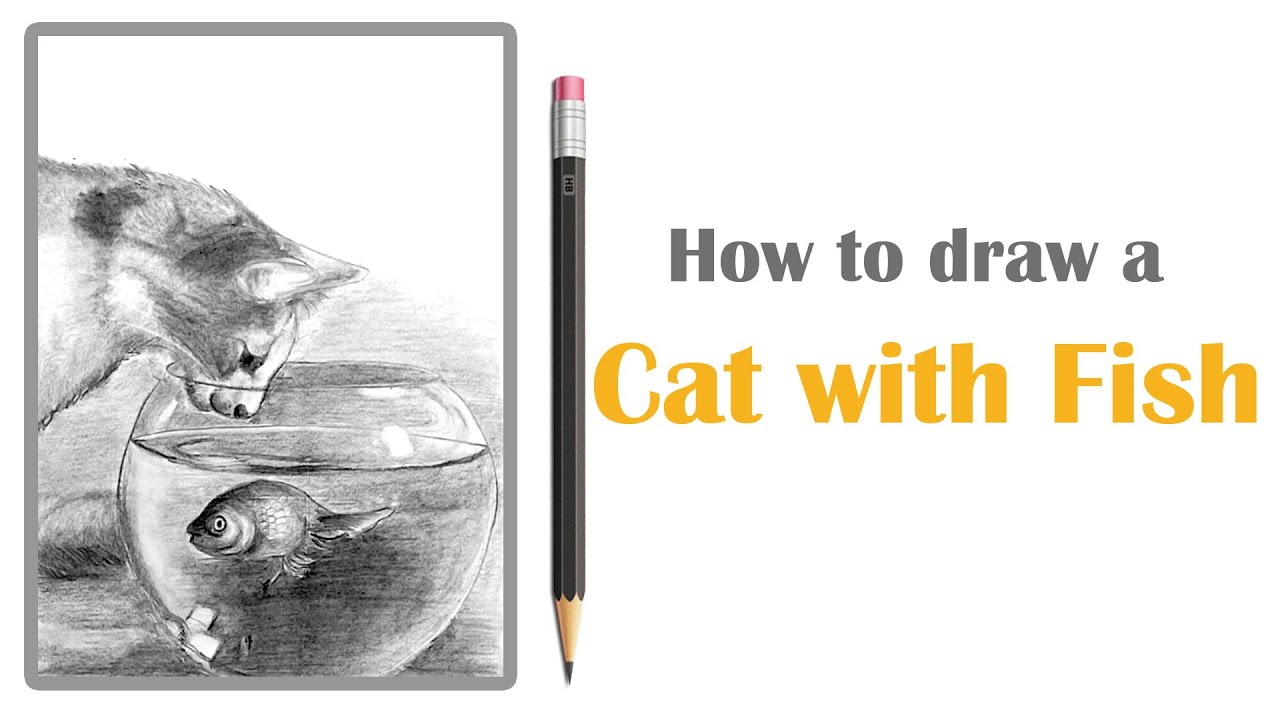 Online classes: How to Draw a Cat with Fish for Beginners - YouTube