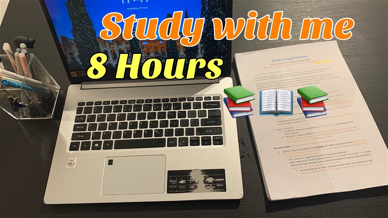 8 HOUR STUDY WITH ME 4am study session | Exam month| 50/10-min | Live ...