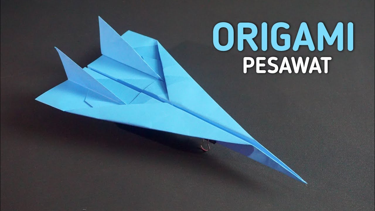 Origami Pesawat JET yang MUDAH dan Simple dari Kertas - YouTube