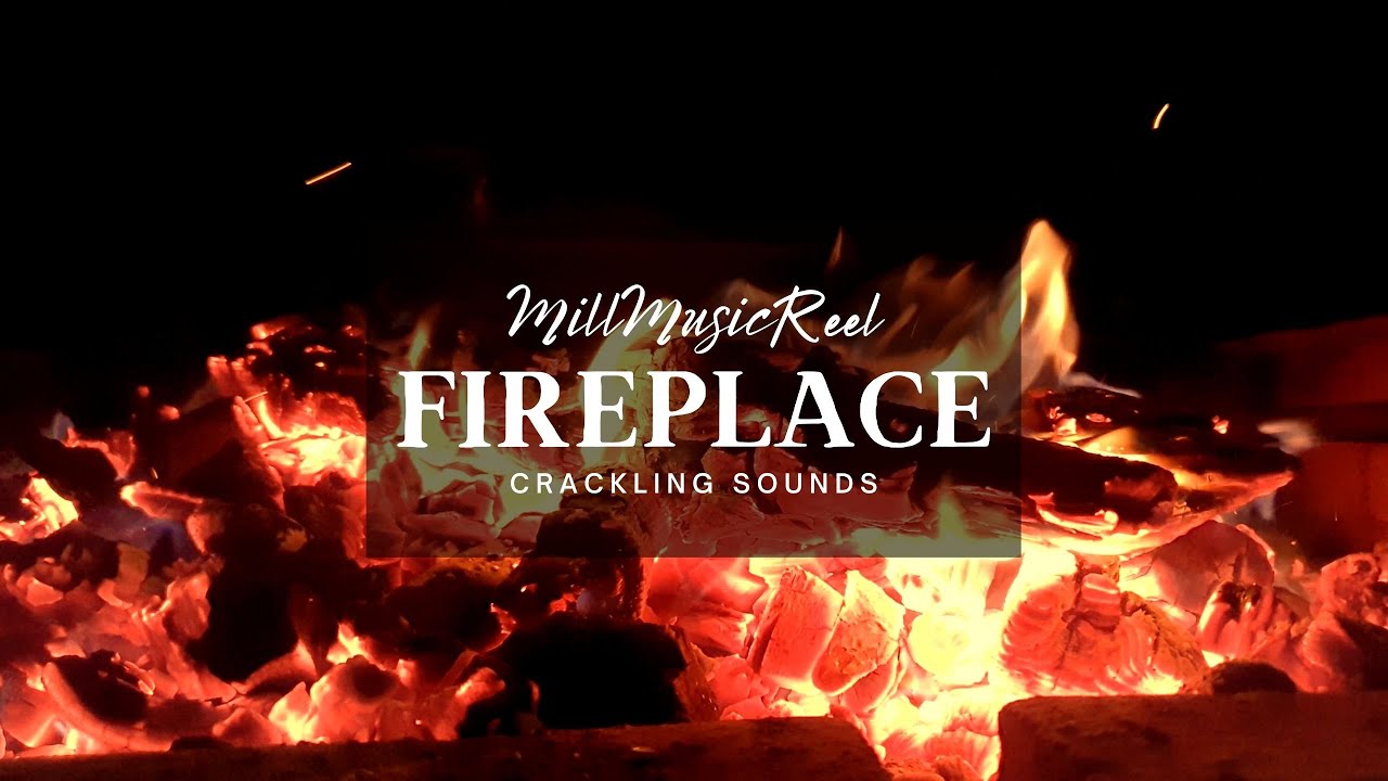 4K Natural fireplace - Burning and crackling fire sounds - Loop 1h ...