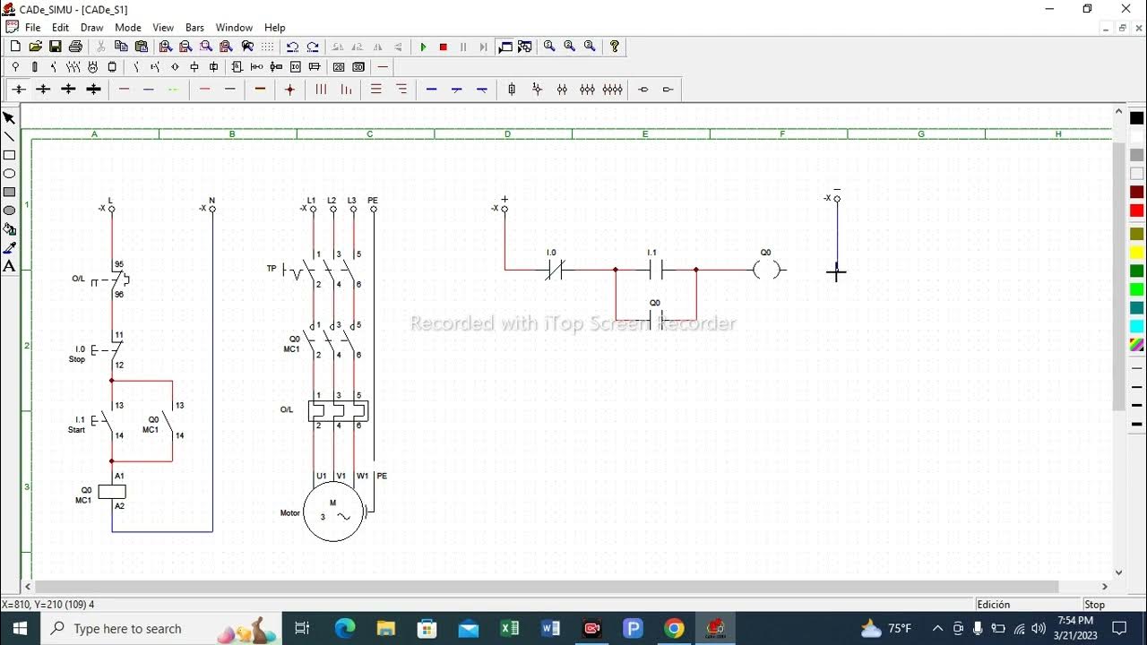 DOL Stater controlling, Power connection And PLC Ladder Diagram - YouTube