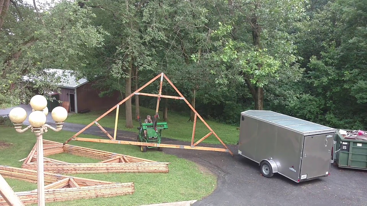Transporting the Trusses - YouTube