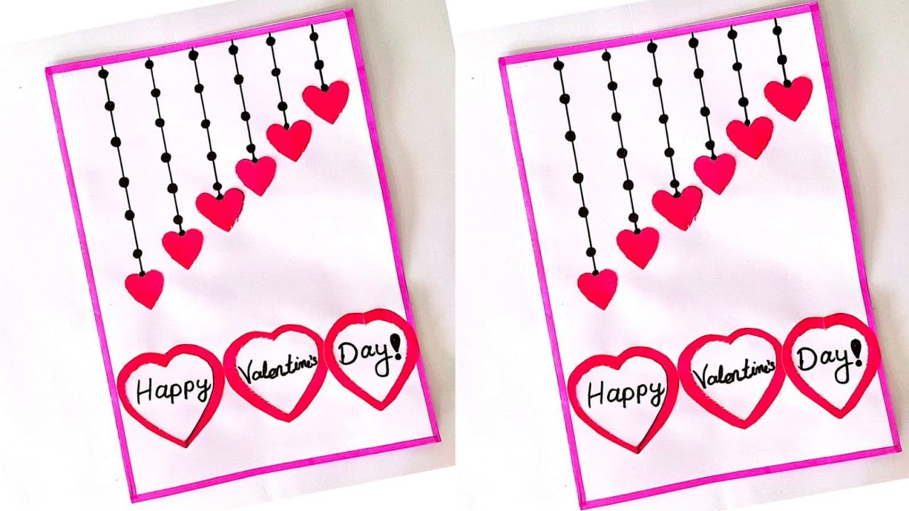 Easy and beautiful card for Valentine's day | Valentines day card ...