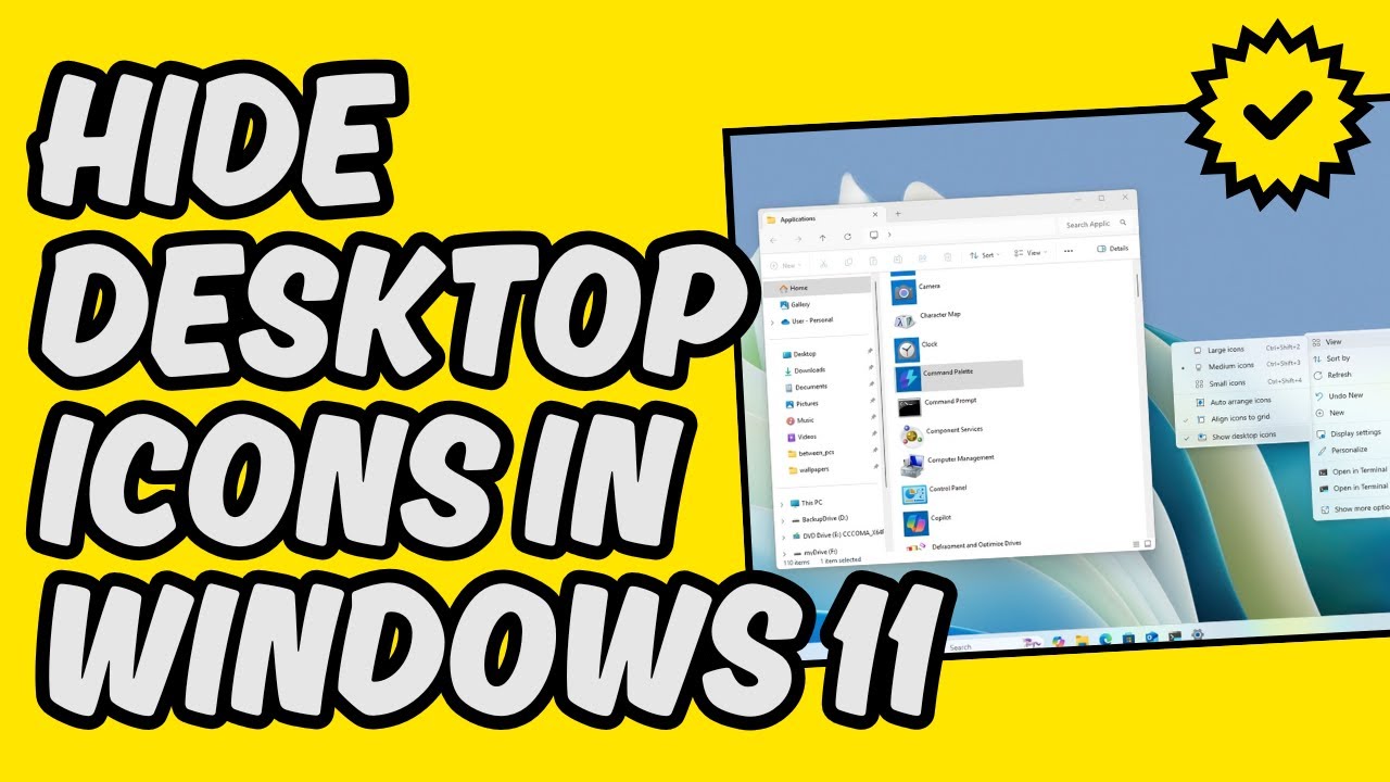 [Easy Guide] Hide Desktop Icons in Windows 11 - YouTube