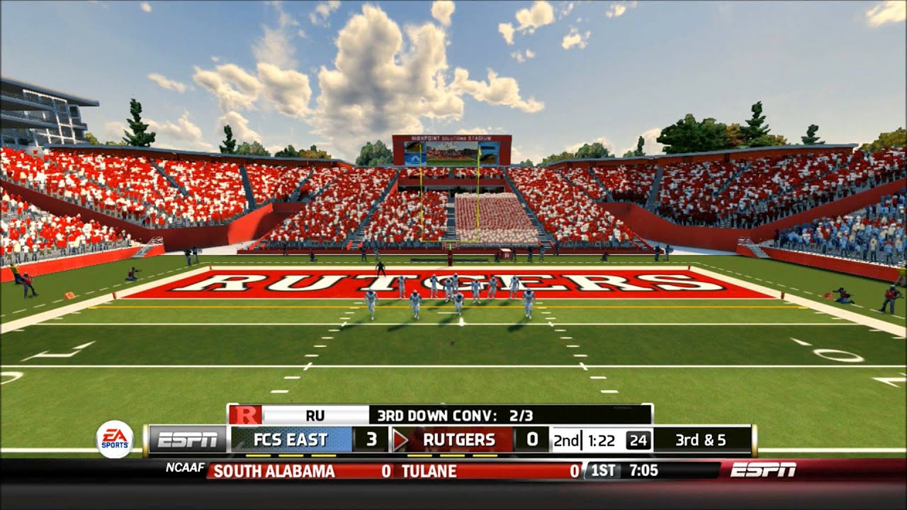 NCAA 14 football Rutgers vs FCS East Howlers | Epic Game Week 2 ...