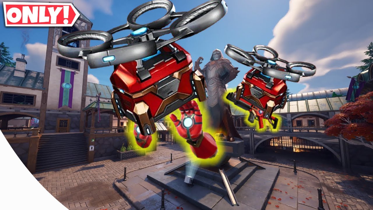 The *STARK DRONE* ONLY Challenge in Fortnite - YouTube