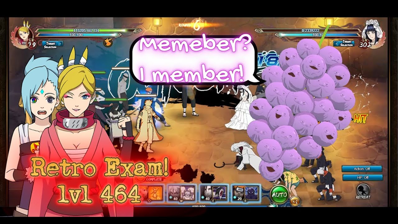 Retro Exam (Ninja Exam lvl 464) - Naruto Online - (Lisy) - YouTube