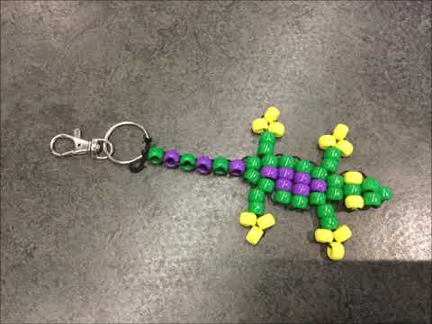 Beaded Lizard Keychain - YouTube