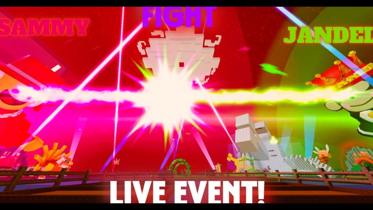 JANDEL VS SAMMY FIGHT LIVE EVENT! #foryou #roblox #gag #growagarden ...