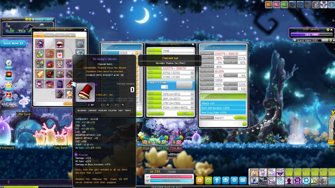 [Maplestory] Night Walker Equipment Review - YouTube