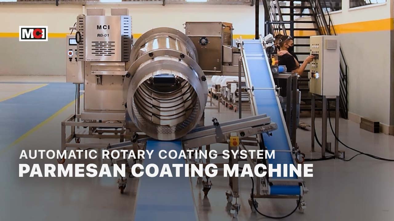 Coating machine for cheese bread - YouTube