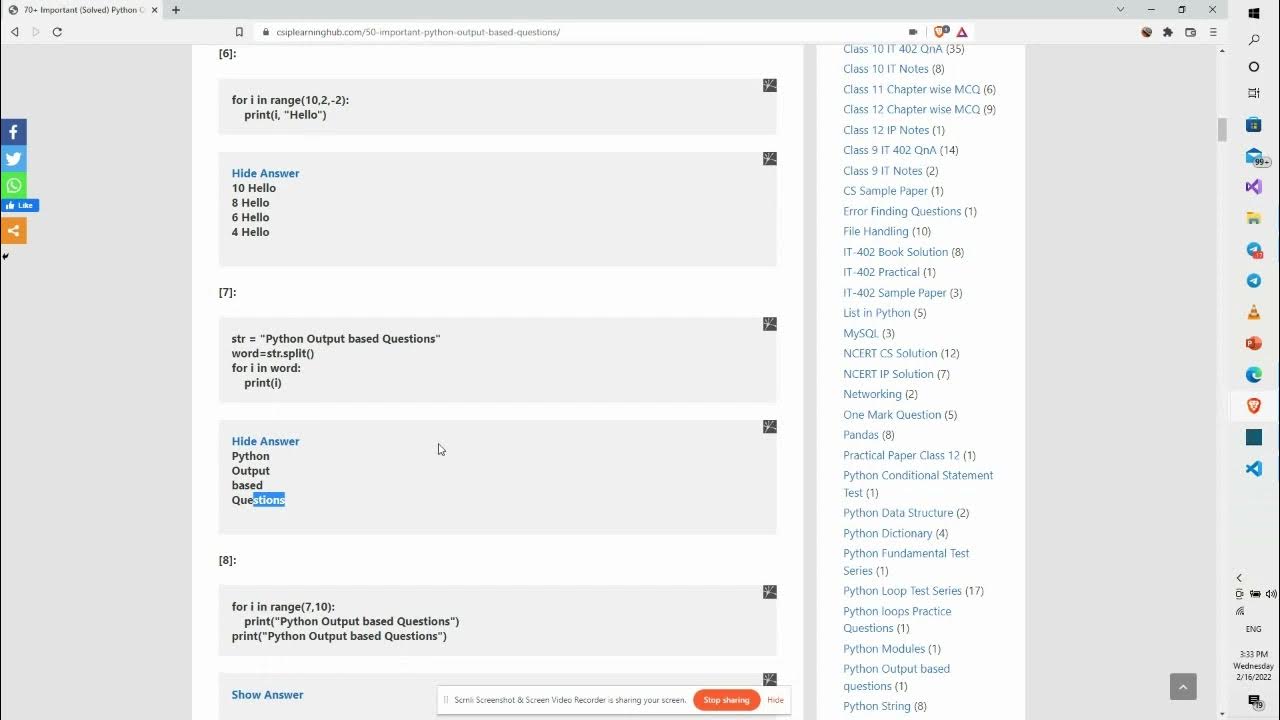Examples of code tracing - YouTube