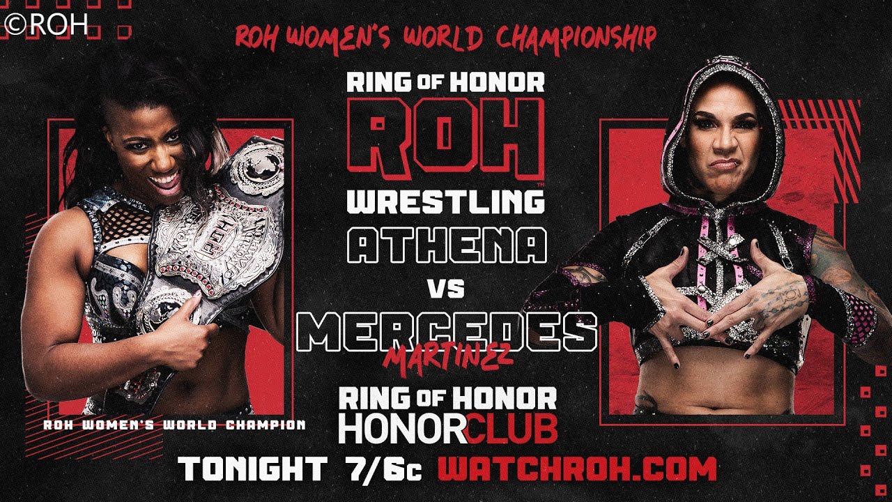 Athena (c) vs Mercedes Martinez / ROH Women's World Title Match / ROH ...