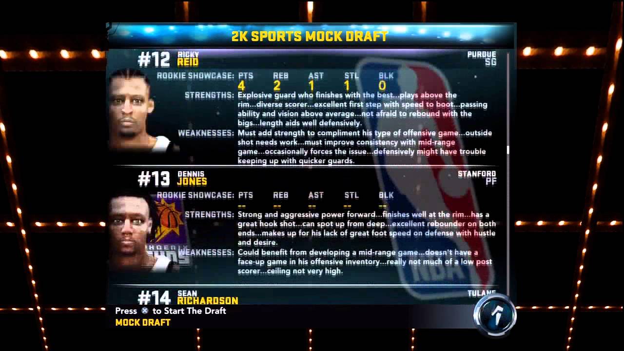NBA 2K12: Jack Robbins Predraft Interviews and the Draft - YouTube