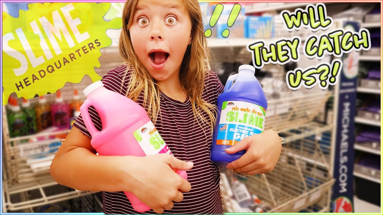 24 HRS OVERNIGHT MAKING SLIME IN THE SLIME STORE!! - YouTube