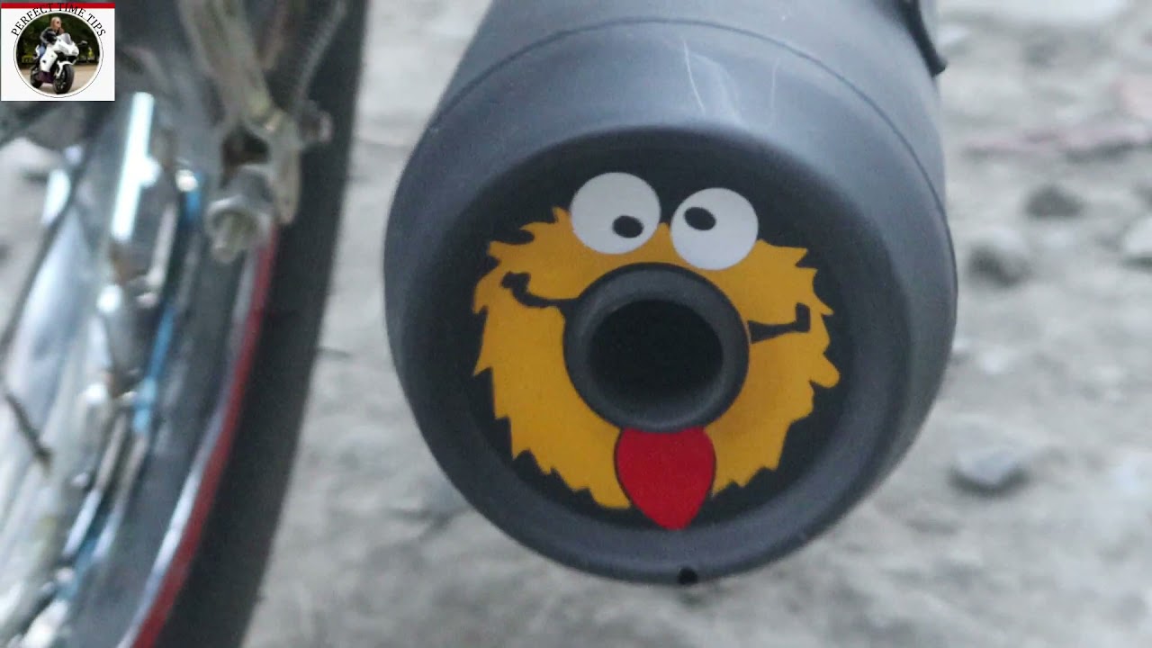 HONDA CG 125 3D SILENCER SMILE FACE DESIGN - YouTube