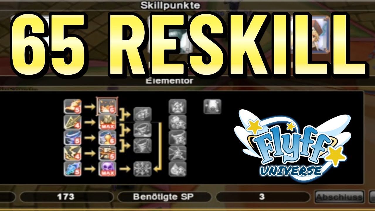 Flyff Universe - Level 65 Elementor Reskill - YouTube