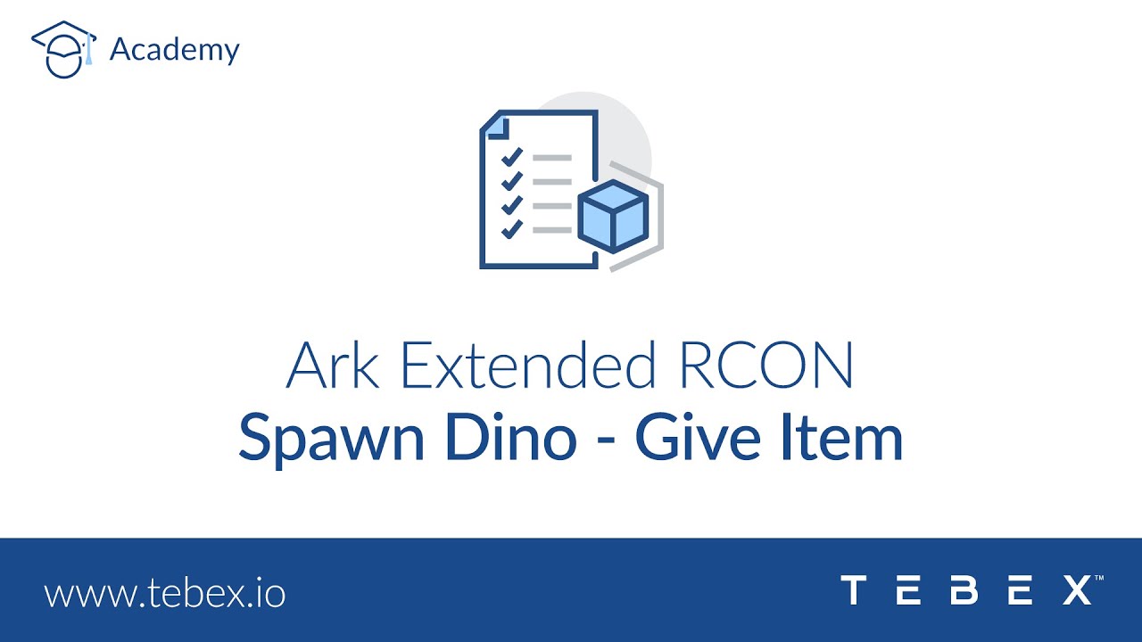 ARK Extended RCON - Giving Items & Spawning Dino's - YouTube
