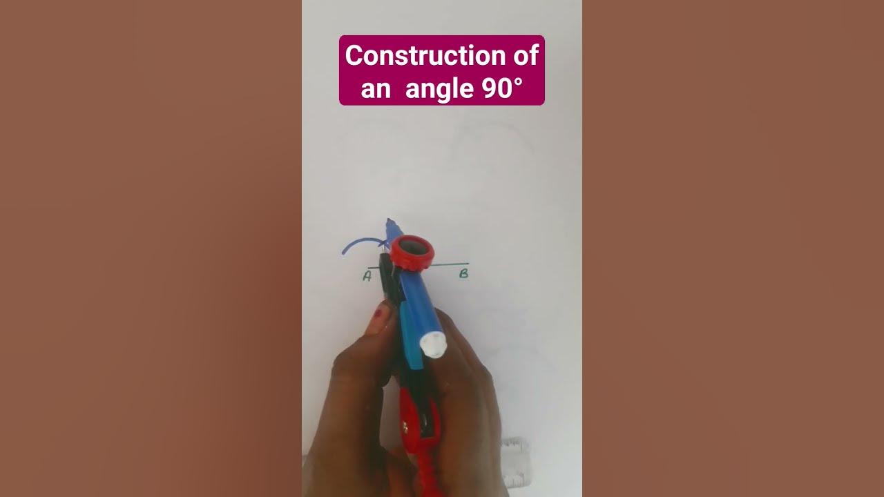How to construct an angle 90° using compass || construction of an angle ...