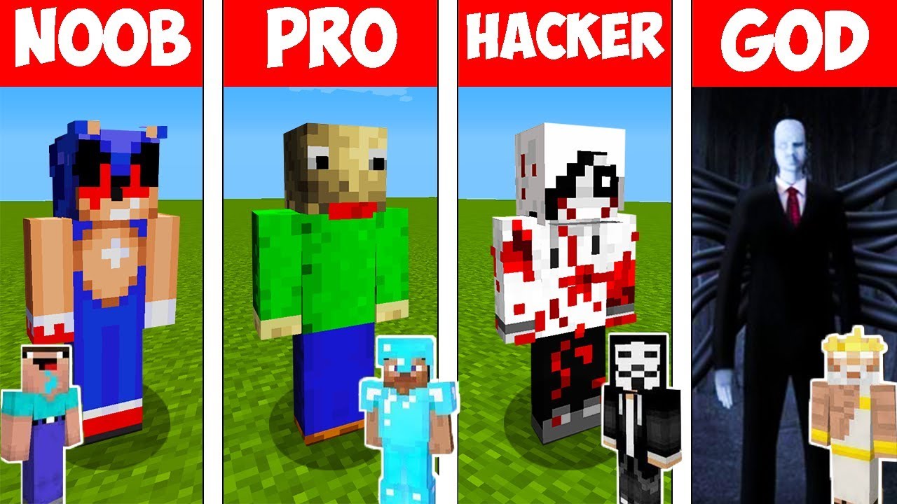 Minecraft Battle: NOOB vs PRO vs HACKER vs GOD - SCARY HORROR in ...
