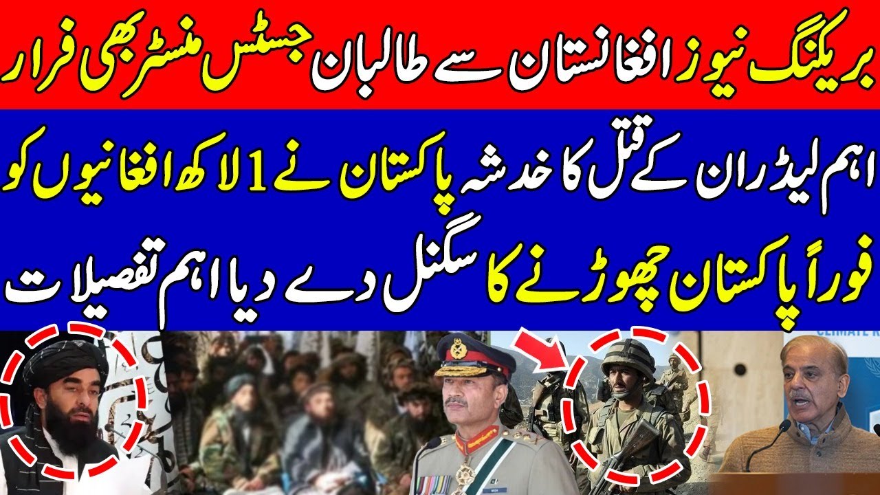 Taliban Justice, Minister Flees Afghanistan | Pakistan Asks 100k ...